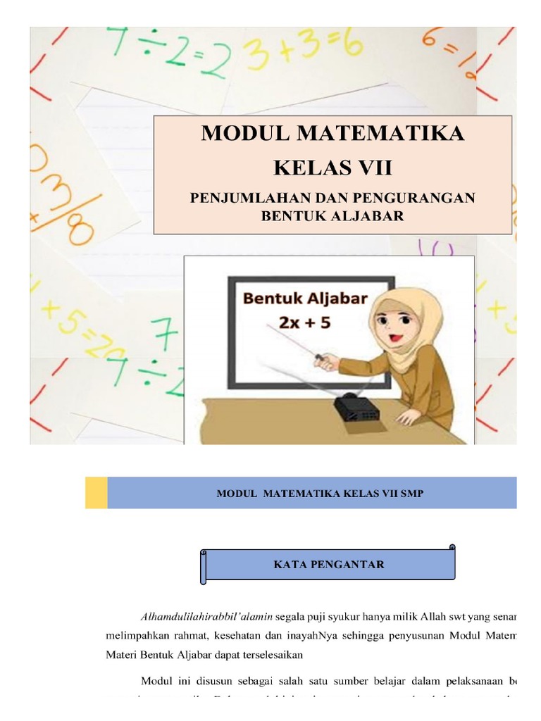 Modul Penjumlahan Dan Pengurangan Aljabar | PDF