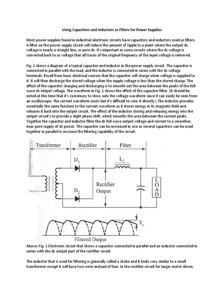 Filters and Regulation For Power Supply | PDF | Rectifier | Power Supply