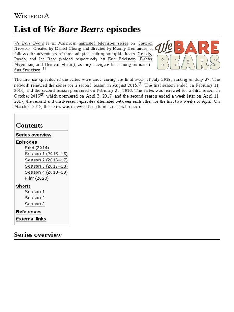 List of We Bare Bears Episodes | PDF