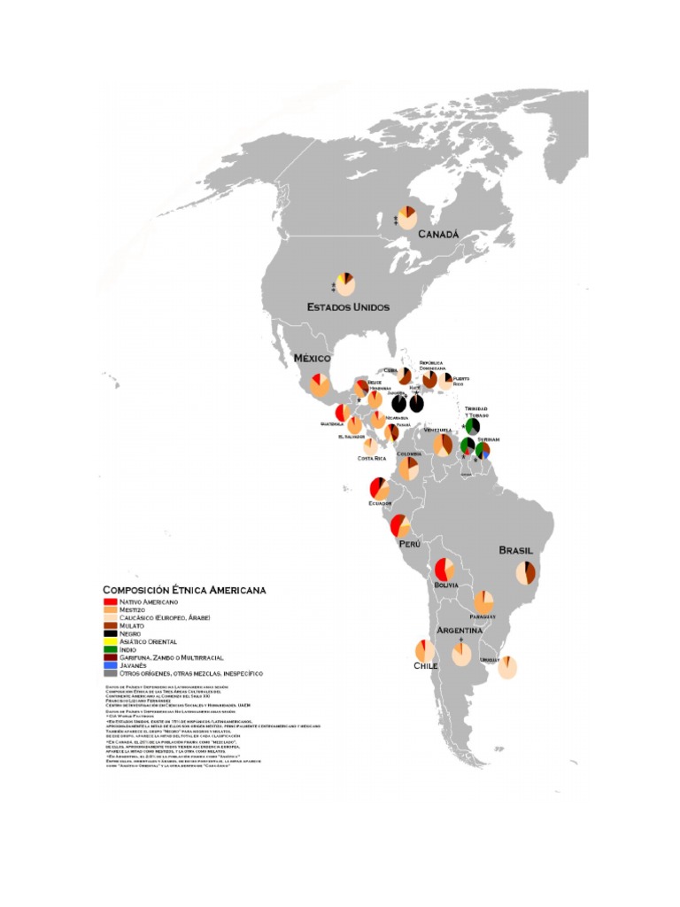 Mapa de Composición Étnica de América | PDF