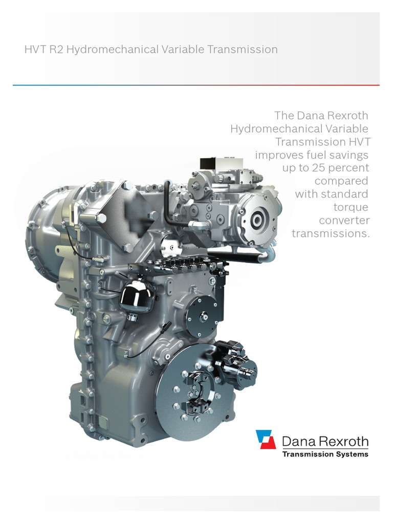 Dana Rexroth HVT R2 Hydromechanical Variable Transmission | PDF | Transmission (Mechanics ...