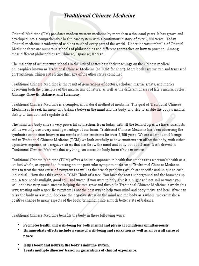 Traditional Chinese Medicine PDF | PDF | Traditional Chinese Medicine ...