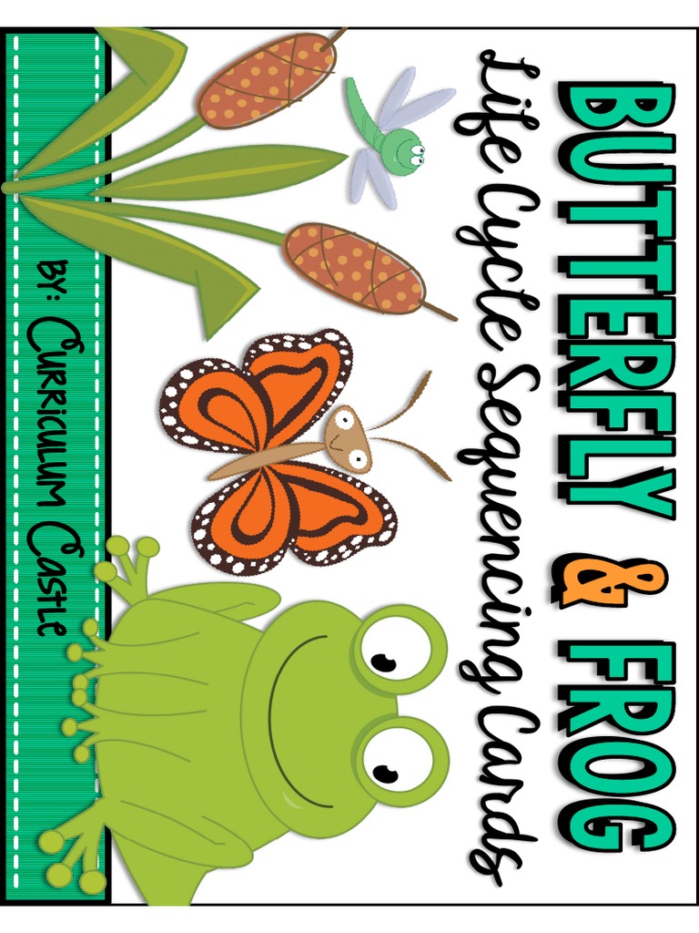 LifeCycleSequencingCardsFREEButterflyandFrog 1 | PDF | Butterfly | Frog