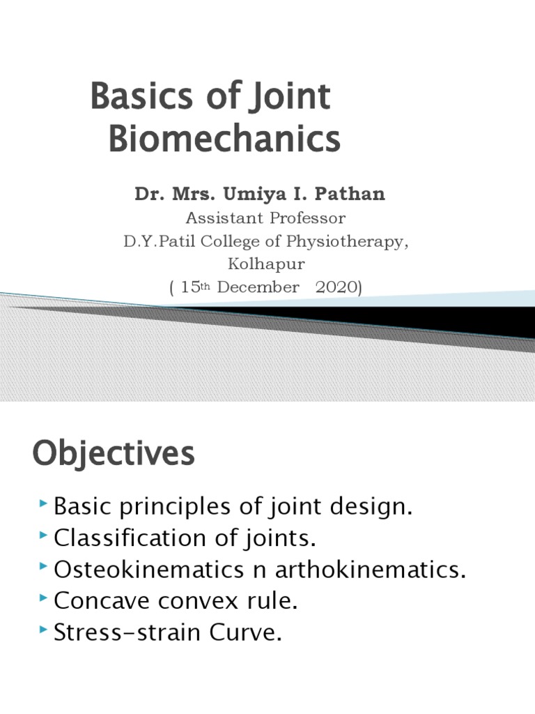 Basics of Joint Biomechanics | PDF | Cartilage | Joint