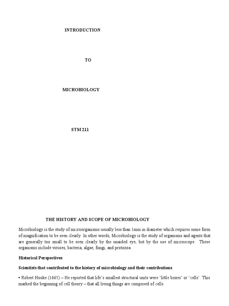 STM 211 Note | PDF | Staining | Microscopy
