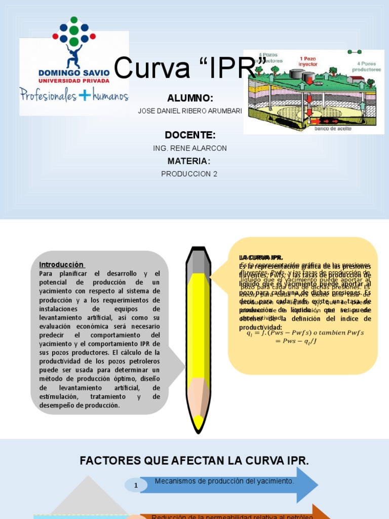 Diapositiva Curvas Ipr | PDF | Petróleo | Depósito de petróleo