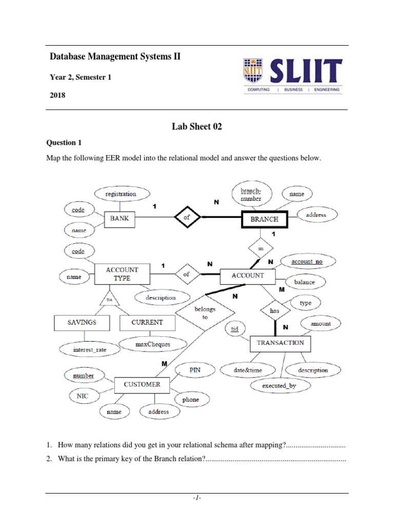 Database Management Systems II: Year 2, Semester 1 2018 | PDF ...