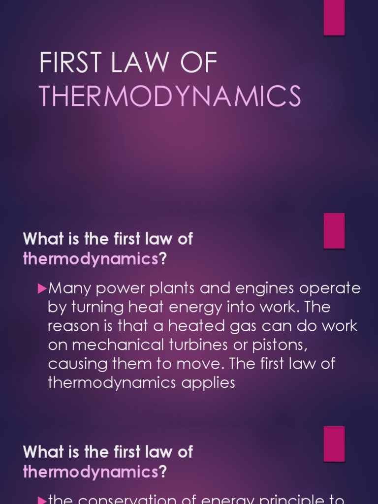 First Law of Thermodynamics | PDF | Heat | Thermodynamics