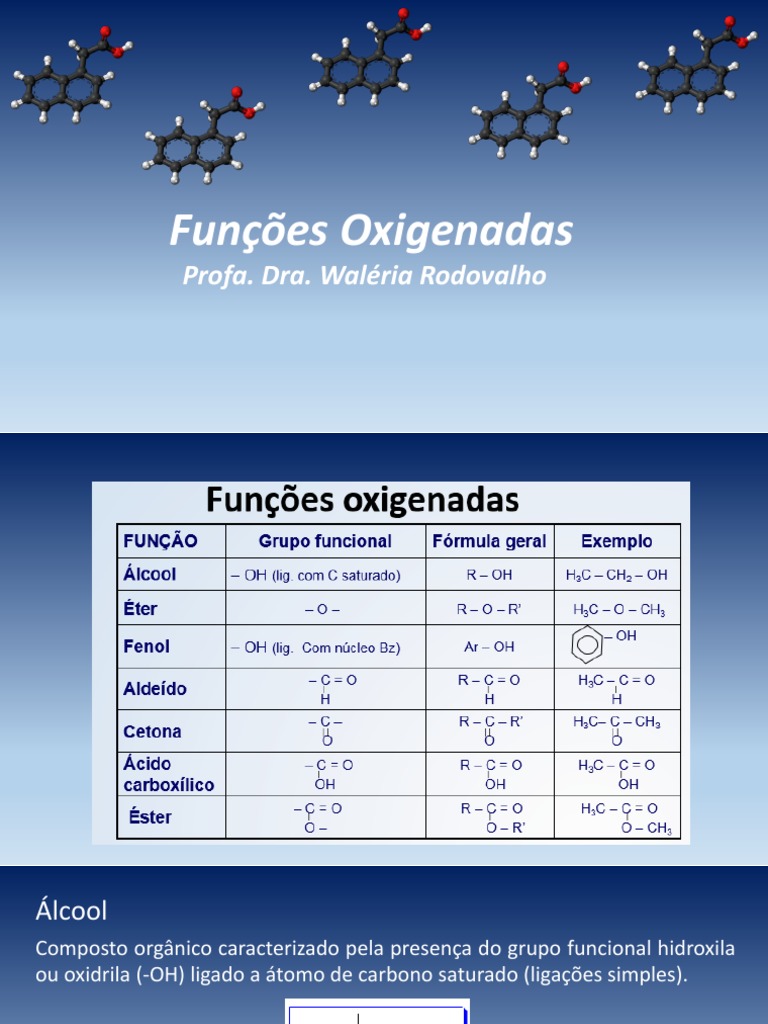 Funções e Nomenclatura de Compostos Oxigenados | PDF | Álcool | Aldeído