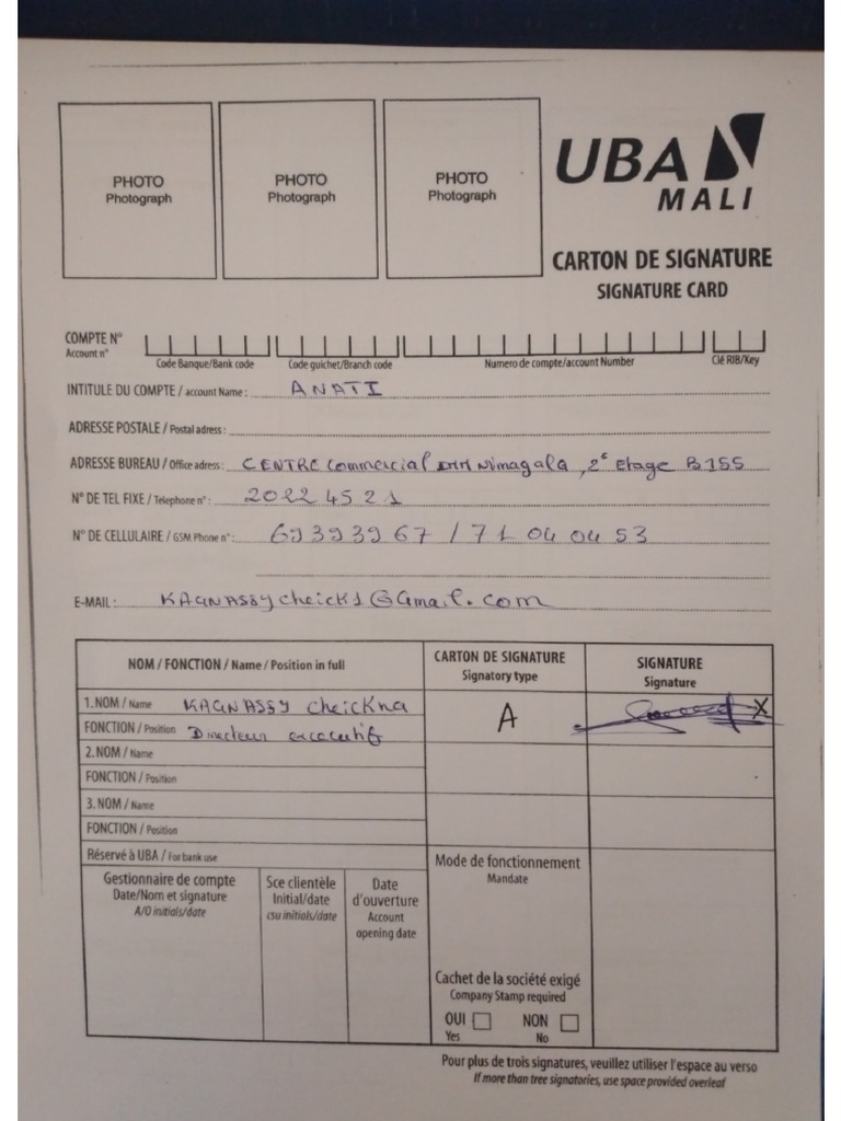 Carton de Signature | PDF