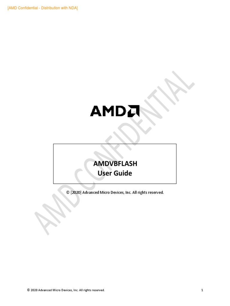 Amdvbflash User Guide Nda | PDF | Command Line Interface | Flash Memory