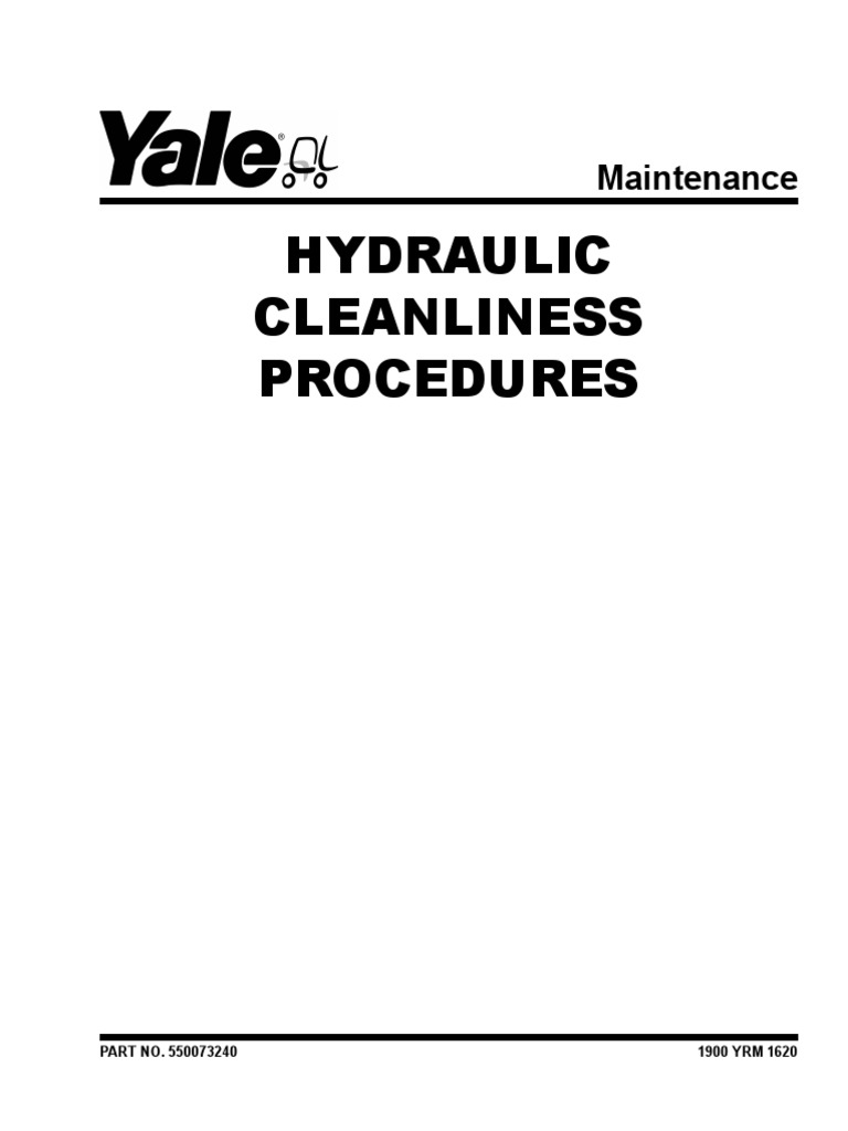 Hydraulic Cleanliness Procedures: Maintenance | PDF | Filtration | Pump