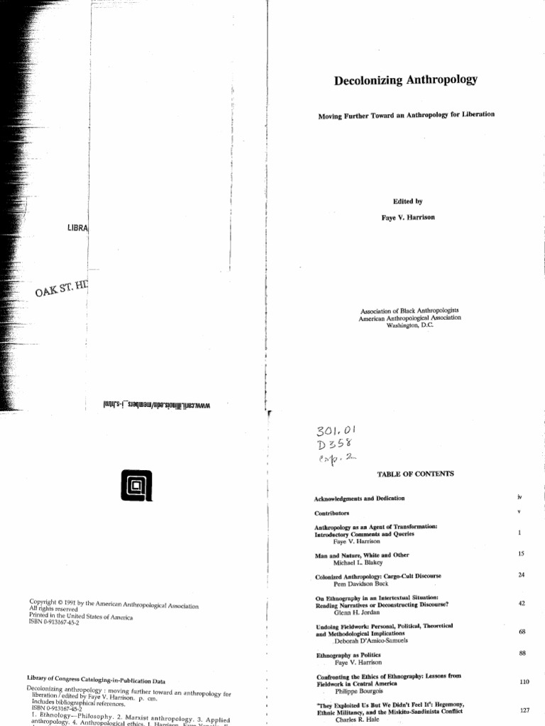 10 291984545 Harrison Faye Anthropology As An Agent of Transformation ...