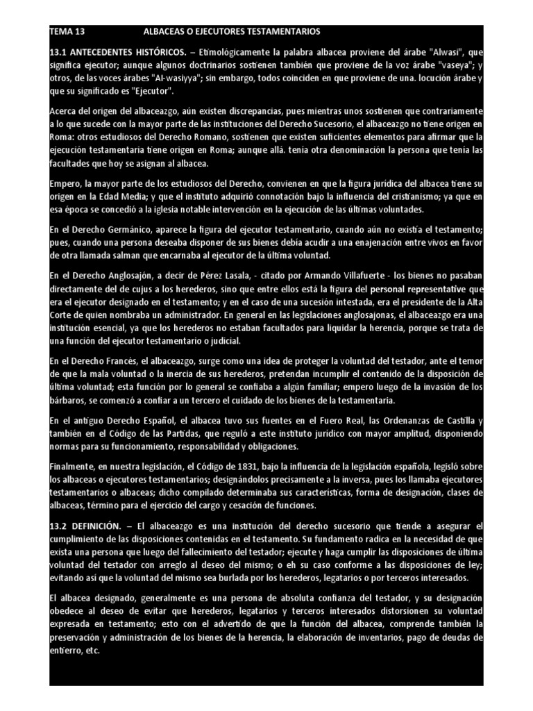 Roles y responsabilidades de los albaceas testamentarios: Un análisis ...