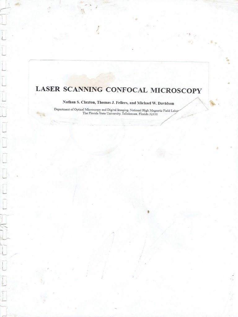 Laser Scanning Confocal Micros | PDF