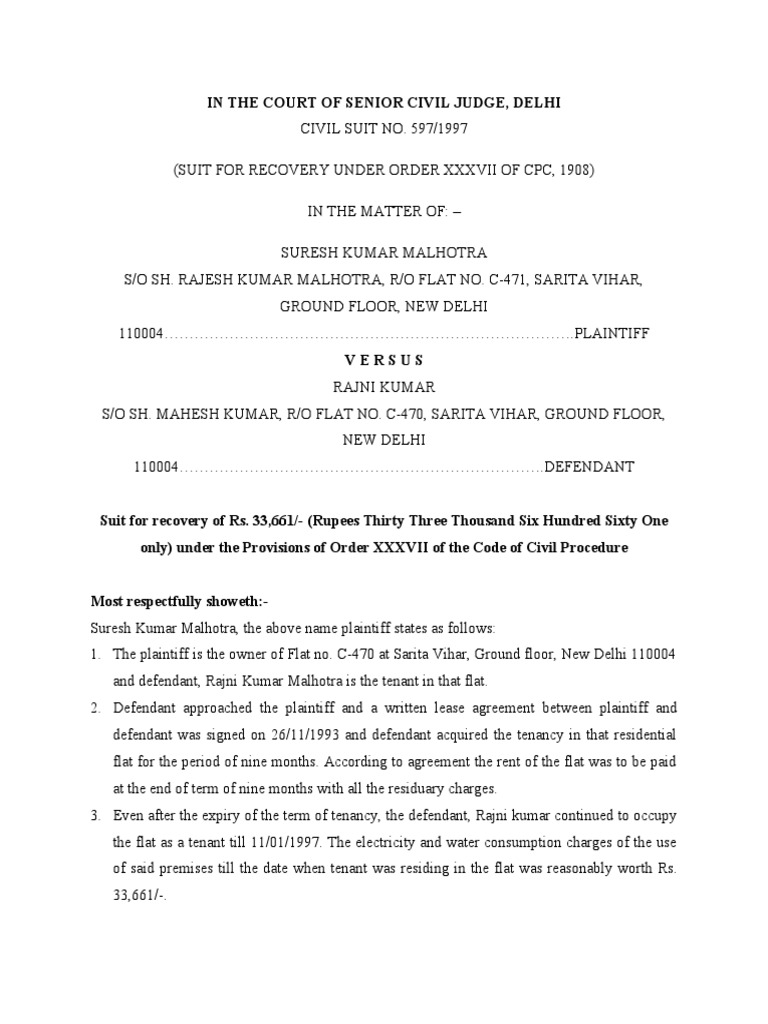 CPC Assignment | PDF | Lawsuit | Leasehold Estate