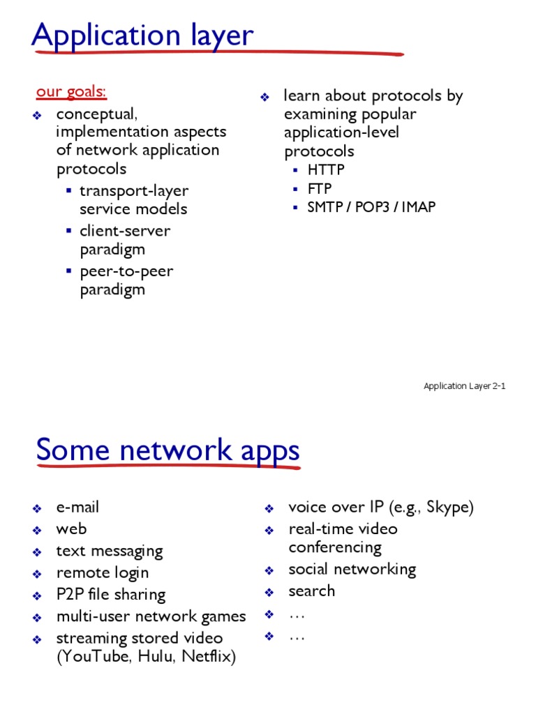 Self Learning PPT1 Application Layer | PDF | File Transfer Protocol ...