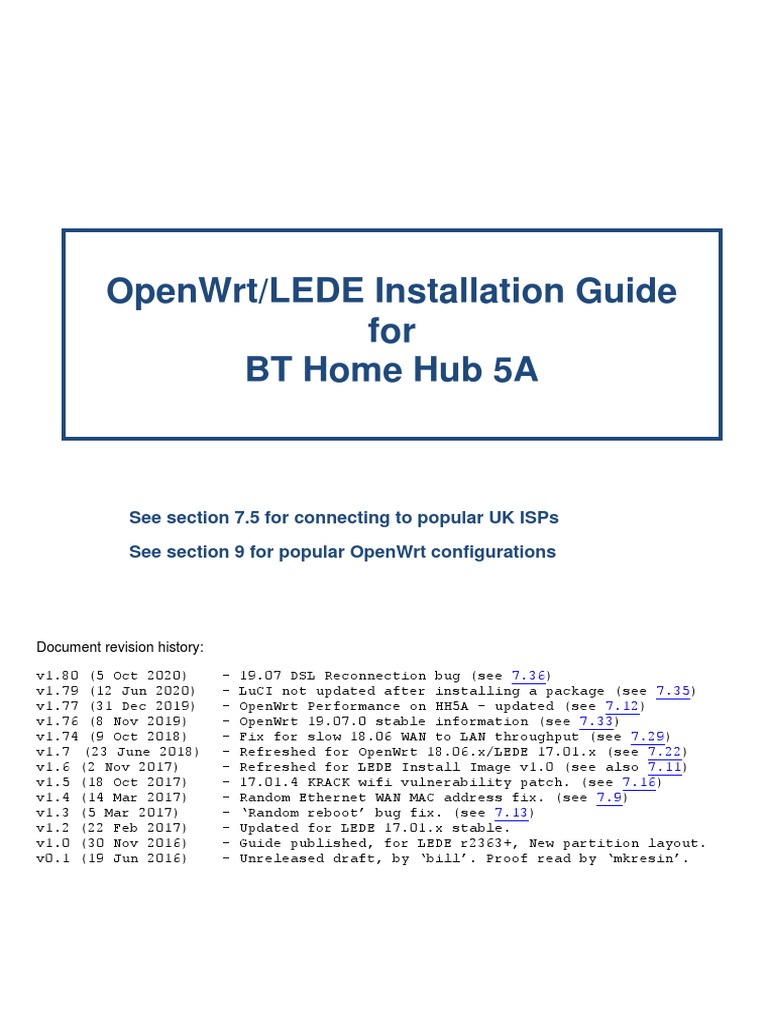 1-OpenWrt-LEDE Installation Guide For HH5A | PDF | Booting | Wi Fi