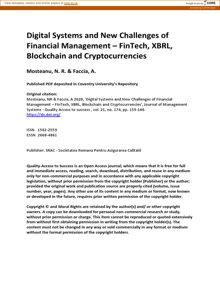 Digital Systems and New Challenges of Financial Management - FinTech ...