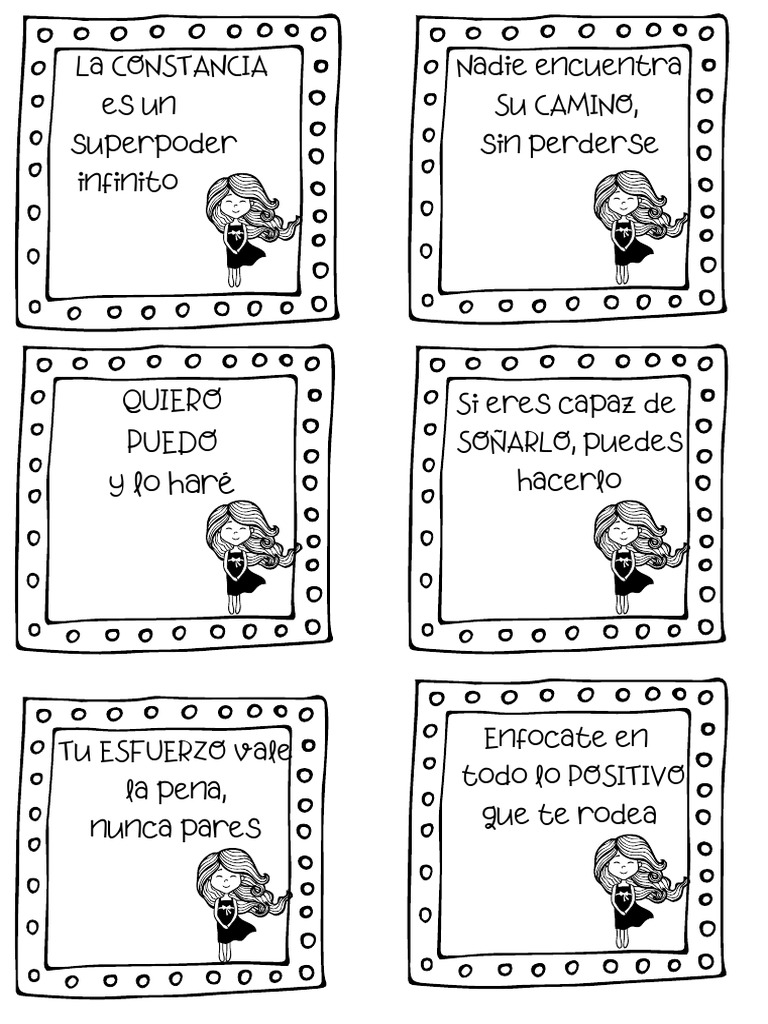 Tarjetas Motivacionales | PDF