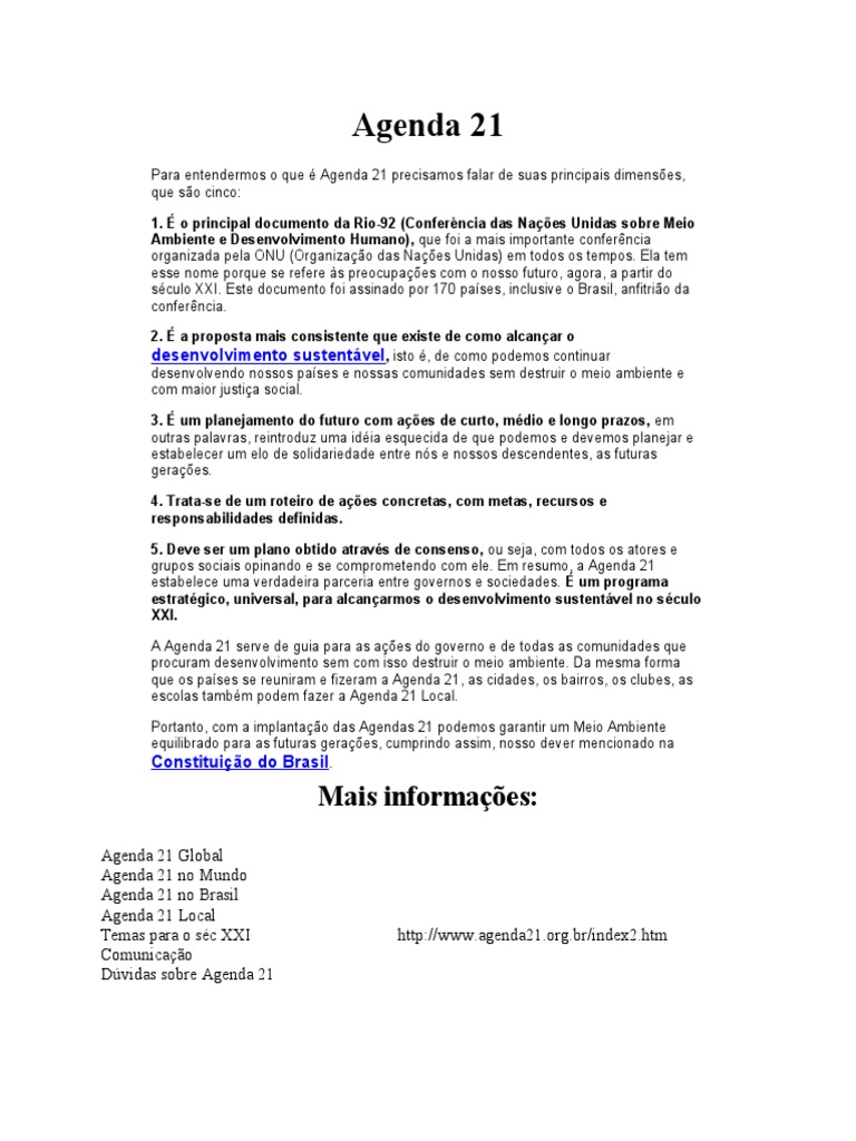 Agenda 21 | PDF