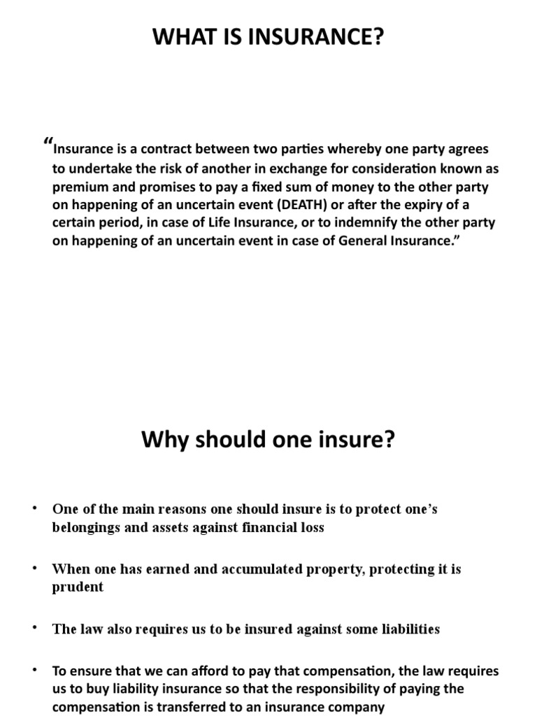 What Is Insurance | PDF