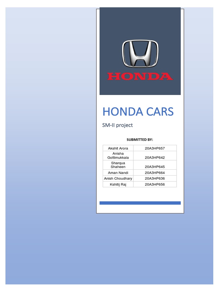 Honda's Strategic Management Overview | PDF | Honda | Car