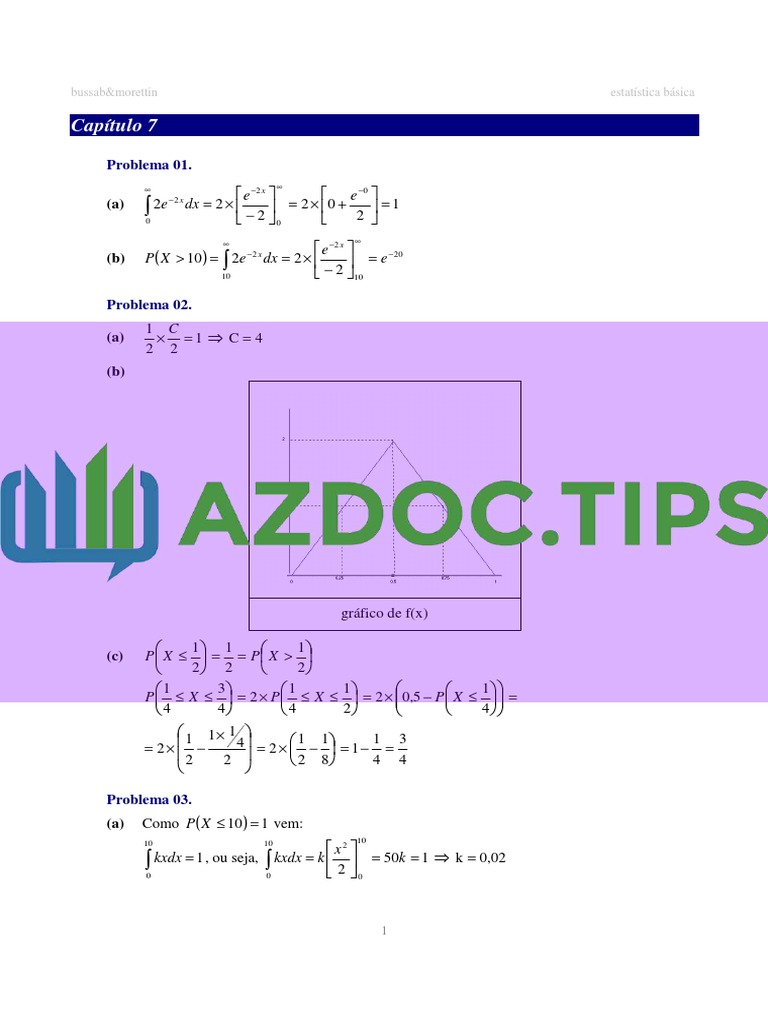 Azdoc - Tips Gabarito Estatisitca Basica Bussab Capitulo 7 | PDF | Ibm ...
