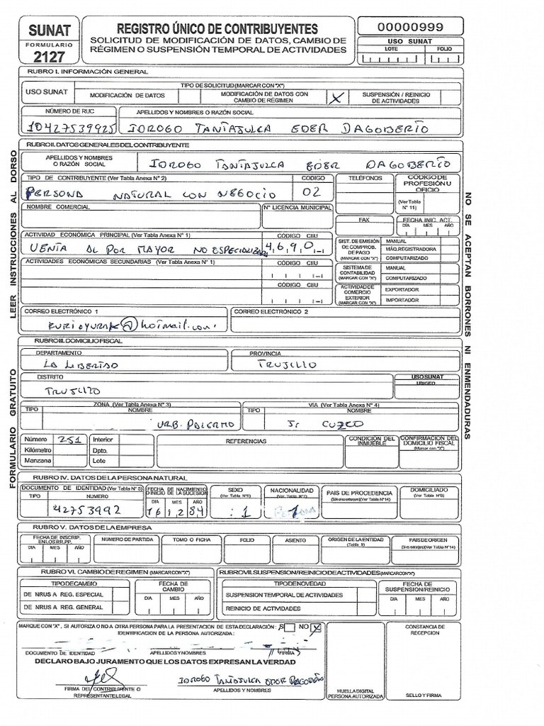 GUia para Llenar Los Formularios | PDF