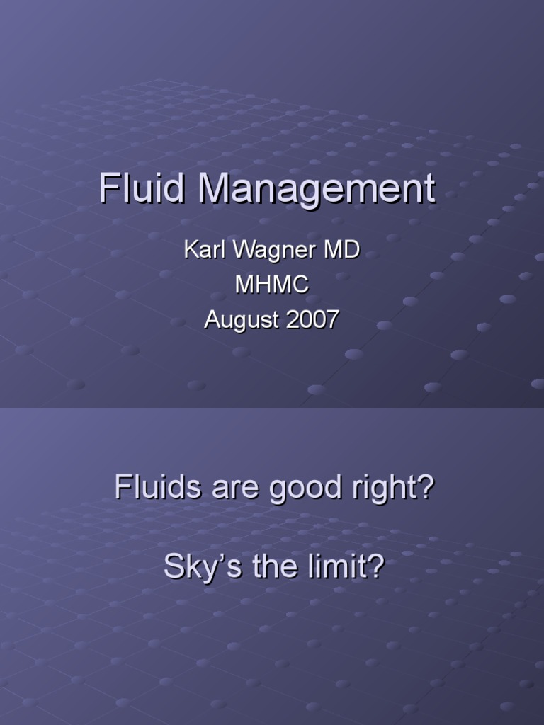 Fluid Management | PDF