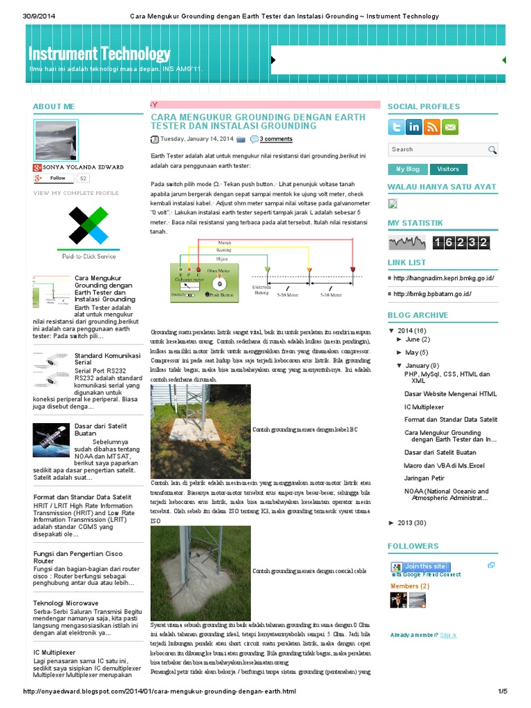 Cara Mengukur Grounding Dengan Earth Tes | PDF