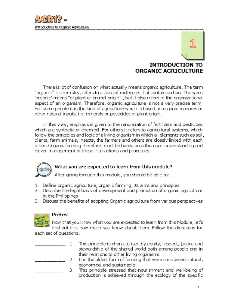 AGR13 Module 1 - Introduction To Organic Agriculture | PDF ...