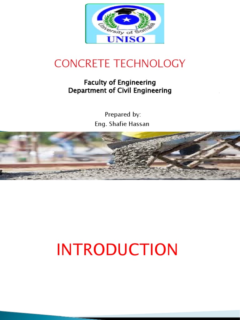 Concrete Technology: Faculty of Engineering Department of Civil ...