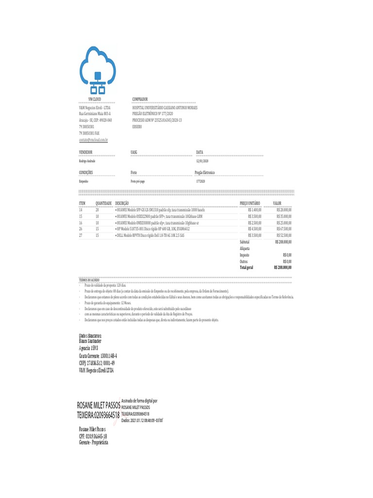 Proposta Assinada | PDF | Economias | Business