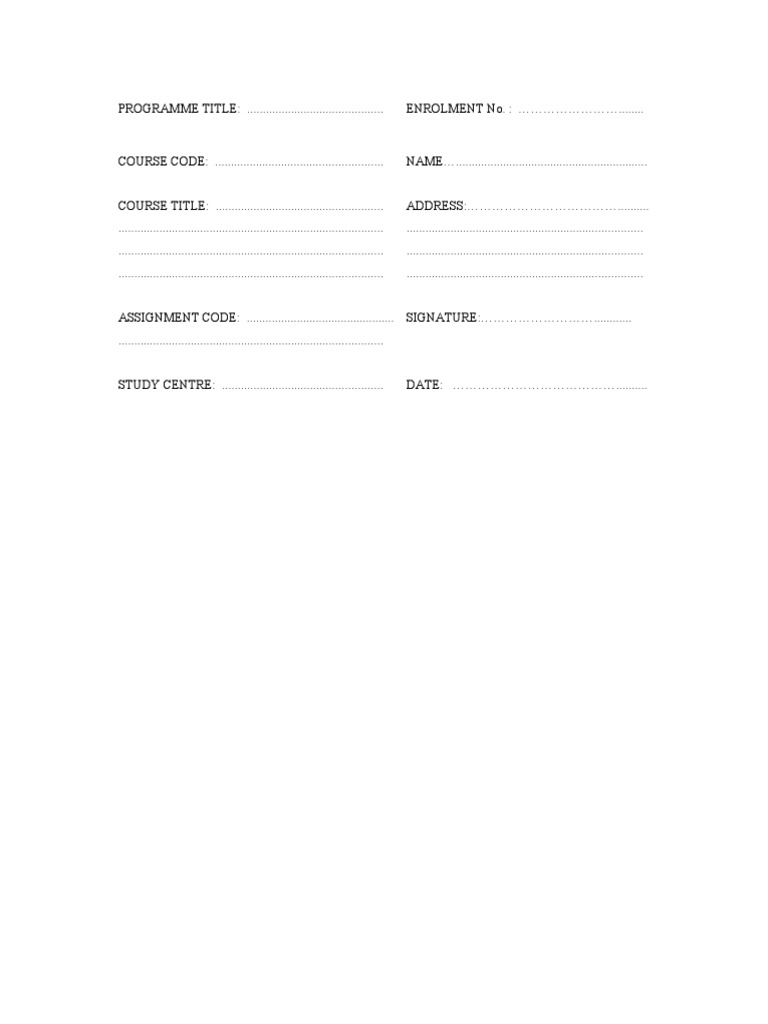 BCA Course Enrollment Form | PDF
