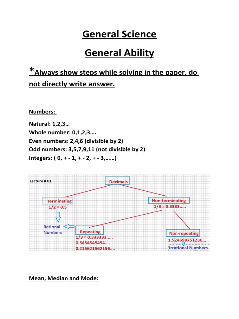 CSS General Science & Ability Guide | PDF | Odds | Numbers