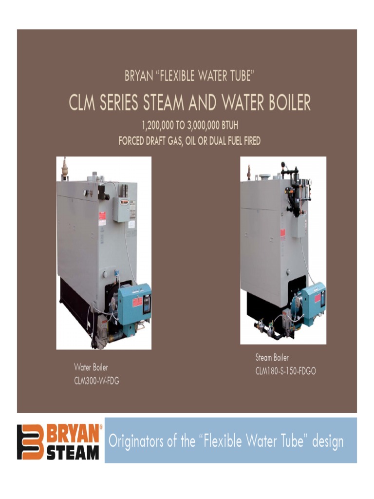 CLM Series Steam and Water Boiler: Bryan "Flexible Water Tube" | PDF ...