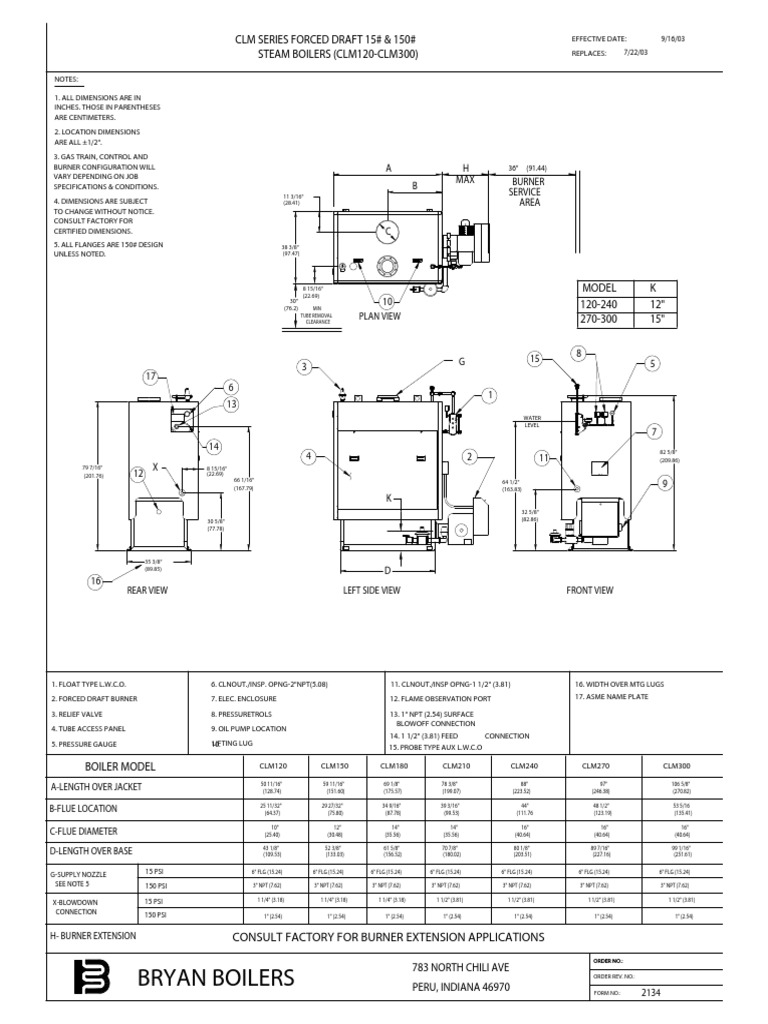 Bryan Boilers: CLM Series Forced Draft 15# & 150# Steam Boilers (Clm120 ...