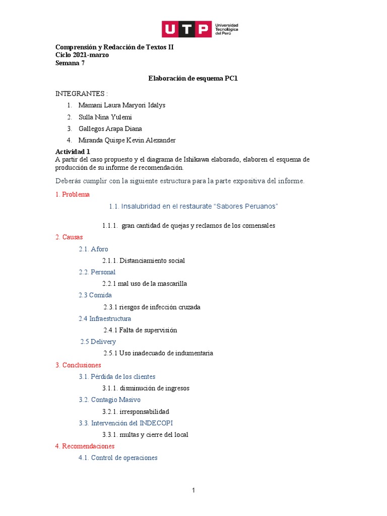 S07.S1 Esquema y Borrador PC 1 | PDF | Epidemiología | Medicina CLINICA