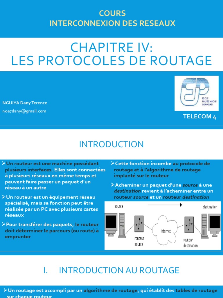 CHAPITRE 4 Les Protocoles de Routage | PDF | Routage | Protocoles Internet