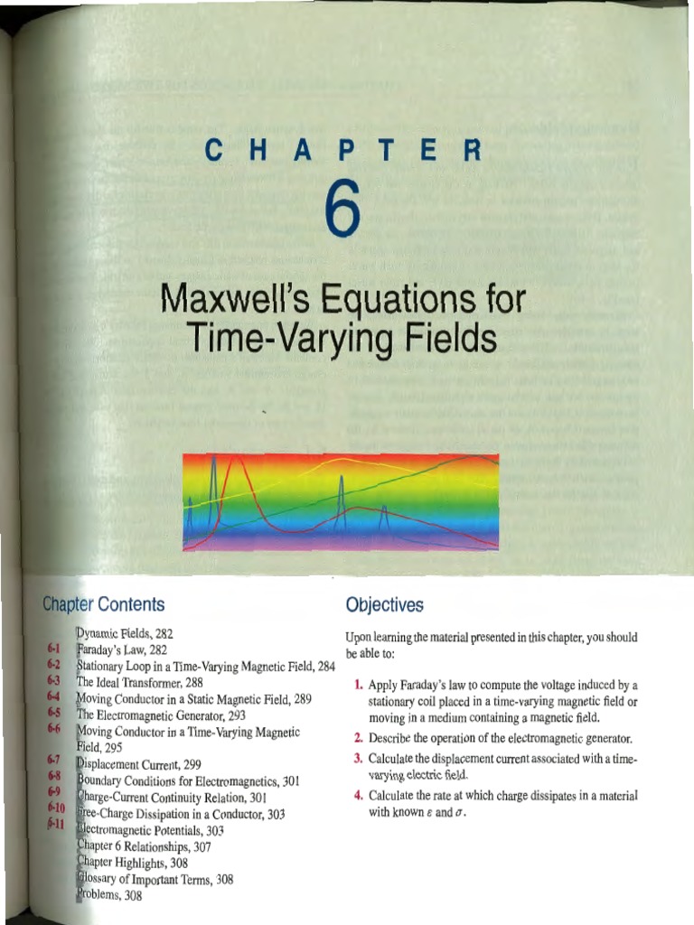 Maxwell's Equations For Time-Varying Fields: e Ntents Objectives | PDF | Electromagnetic ...
