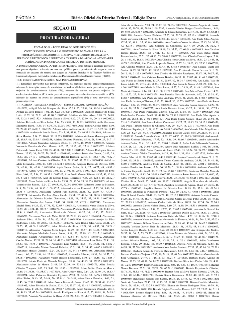 Dodf 085 05-10-2021 Edicao Extra A-Páginas-2-160 | PDF