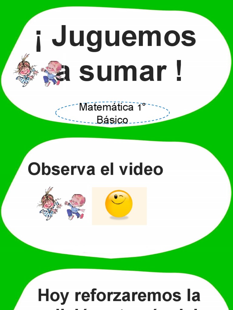 Clase Juguemos A Sumar 1° Básico | PDF