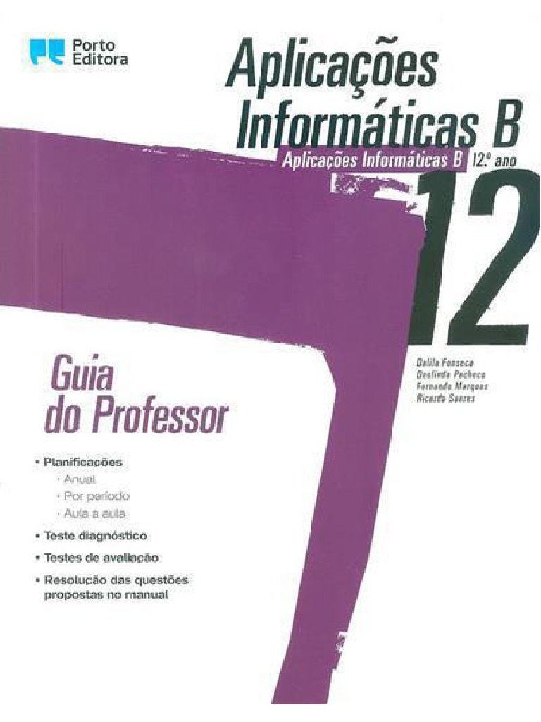Aplicacoes Informaticas B Guia Do Professor | PDF | Parâmetro ... Aplicacoes Informaticas B Guia Do Professor | PDF | Parâmetro ...