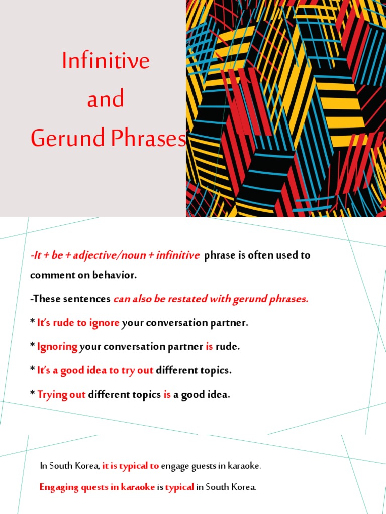 Infinitive and Gerund Phrases | PDF | Linguistic Typology | Language Arts & Discipline