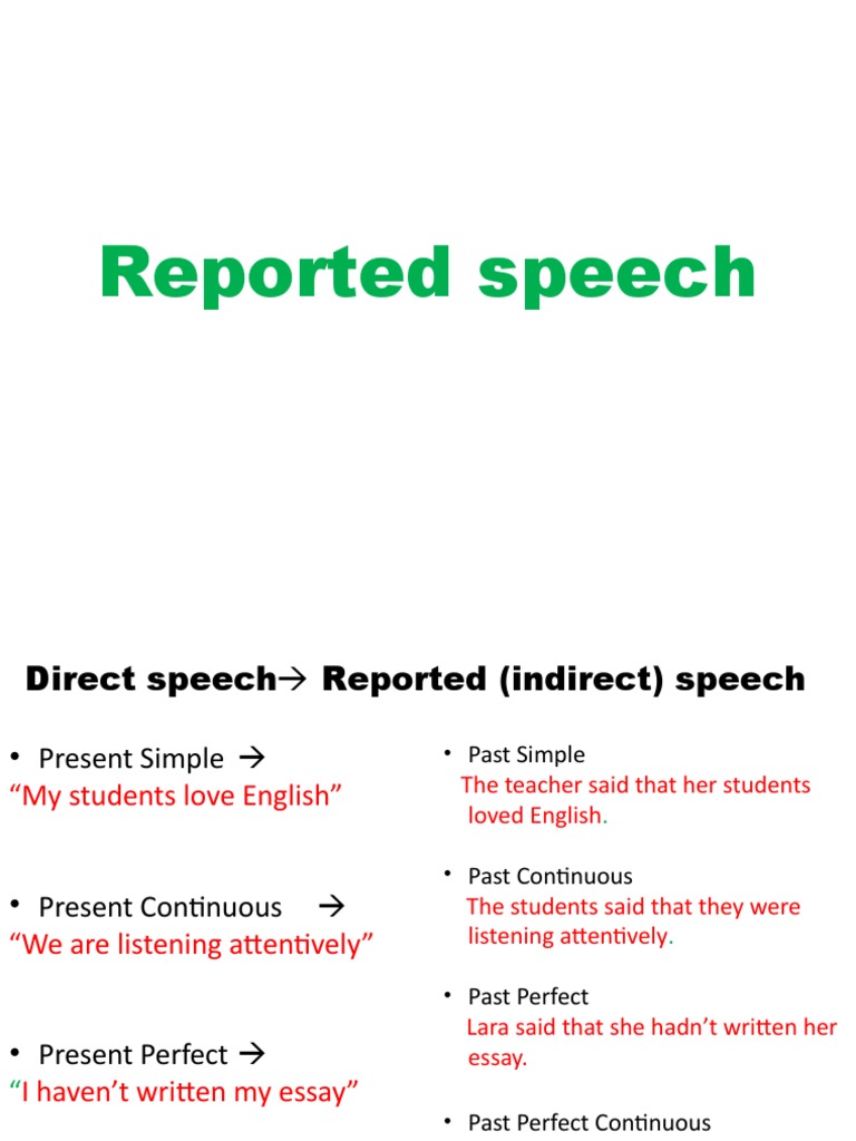 Reported-Speech Grammar 2 | PDF | Language Mechanics | Linguistics