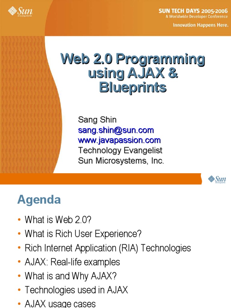 Web 2.0 Programming Using AJAX & Blueprints | PDF | Ajax (Programming ...