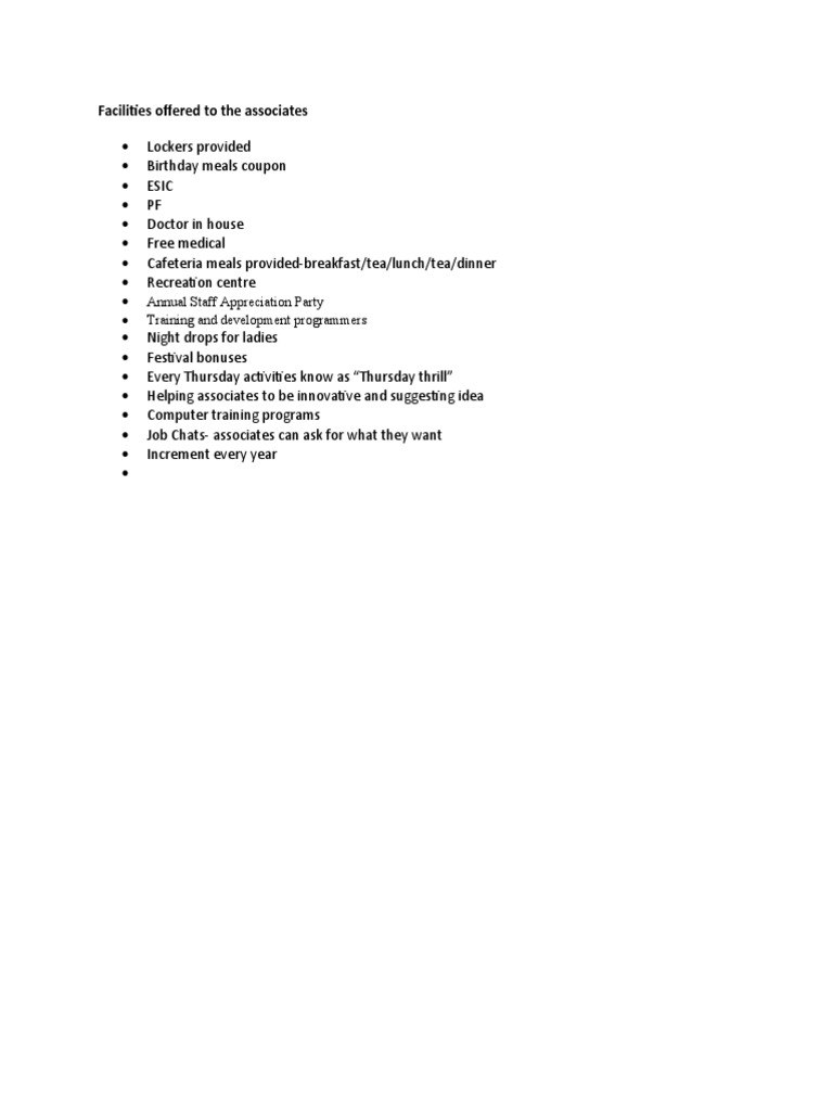 Facilities | PDF
