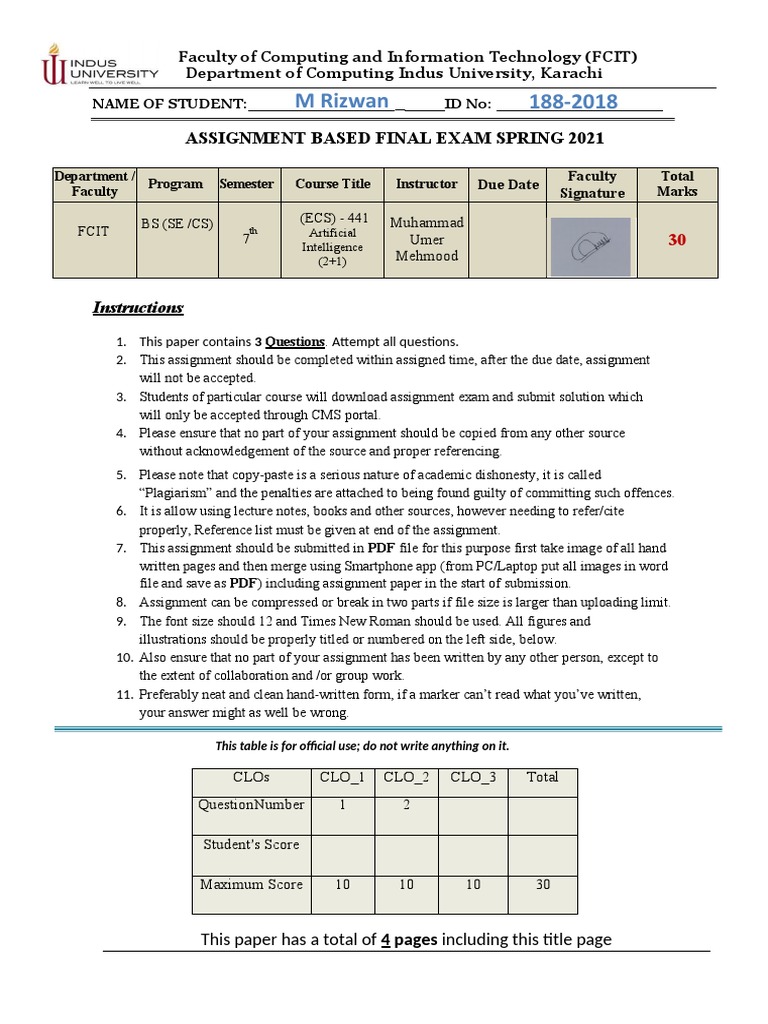 Artificial Intelligence Assignment on Classical AI Techniques, State ...