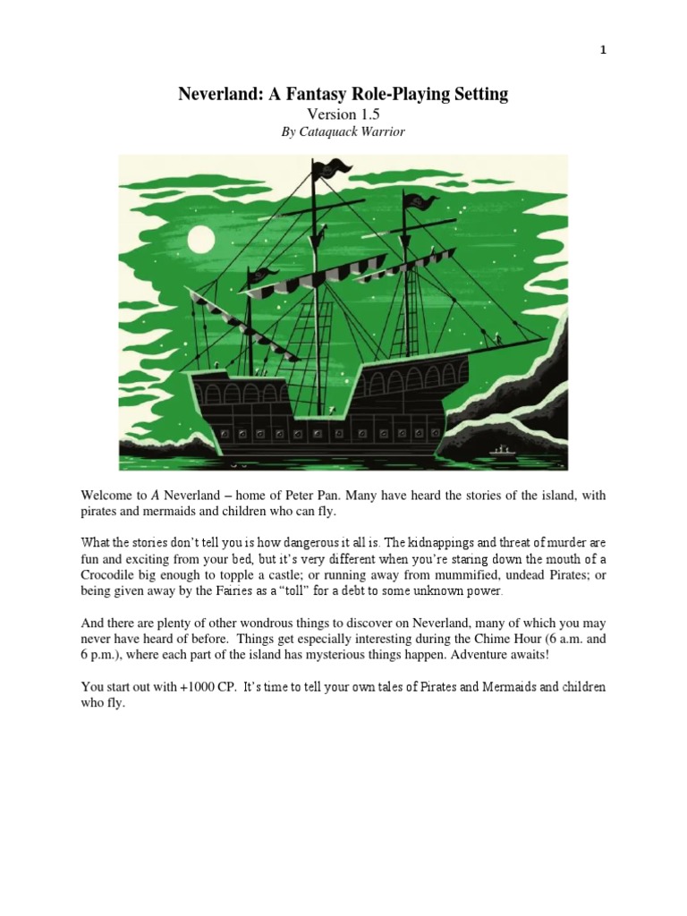 Neverland - A Fantasy Role-Playing Setting | Download Free PDF ...